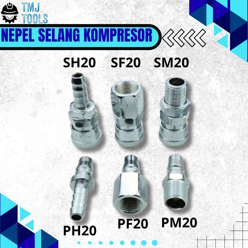 Jual SH20 Nepel Penyambung Selang Kompresor SH 20 Quick Coupler Konektor Sambungan Couple Hose ...