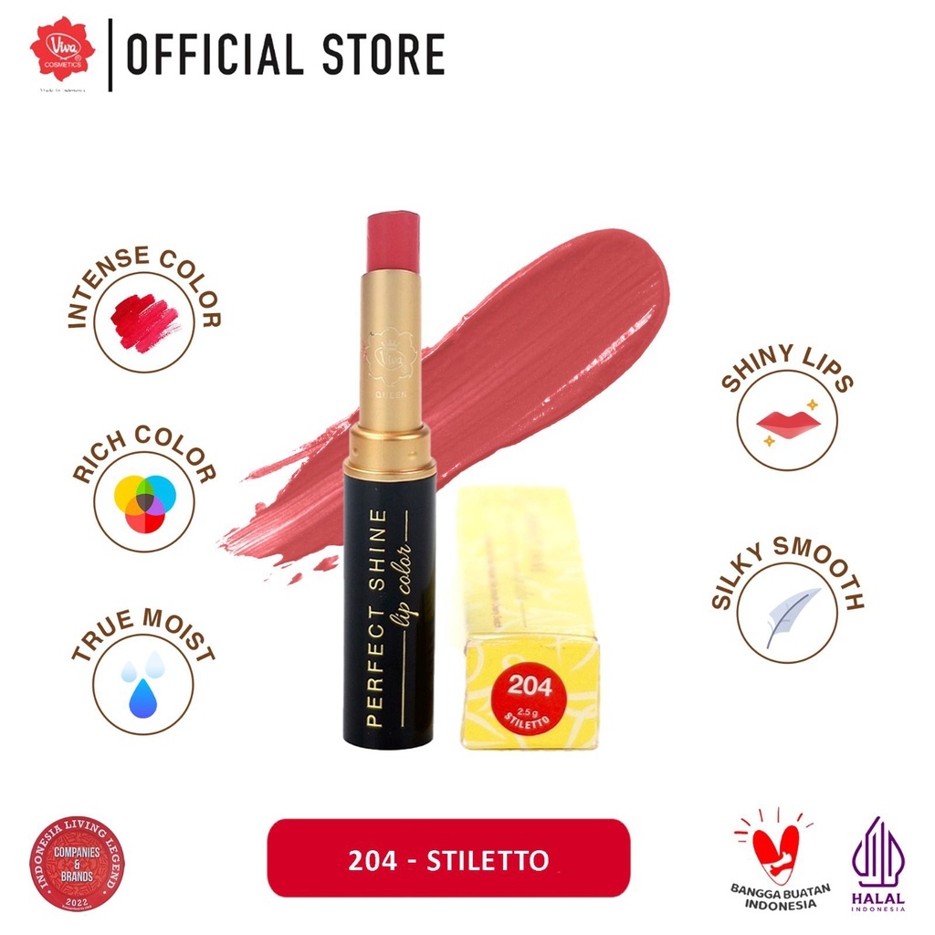 Jual Viva Queen Perfect Shine Lip Color - Lipstick RICH COLOR, CREAMY ...