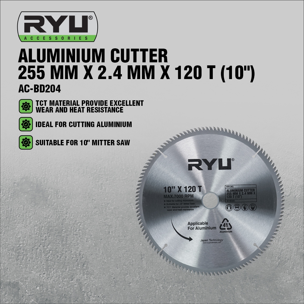 Jual RYU ALUMINIUM CUTTER 255 MM X 2.4 MM X 120 T | Shopee Indonesia
