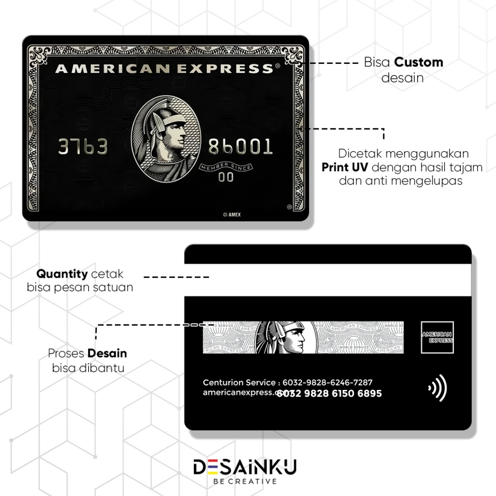 Jual Emoney DESAIN KARTU AMERICAN EXPRESS / BLACK CARD / Tap Cash Flazz ...