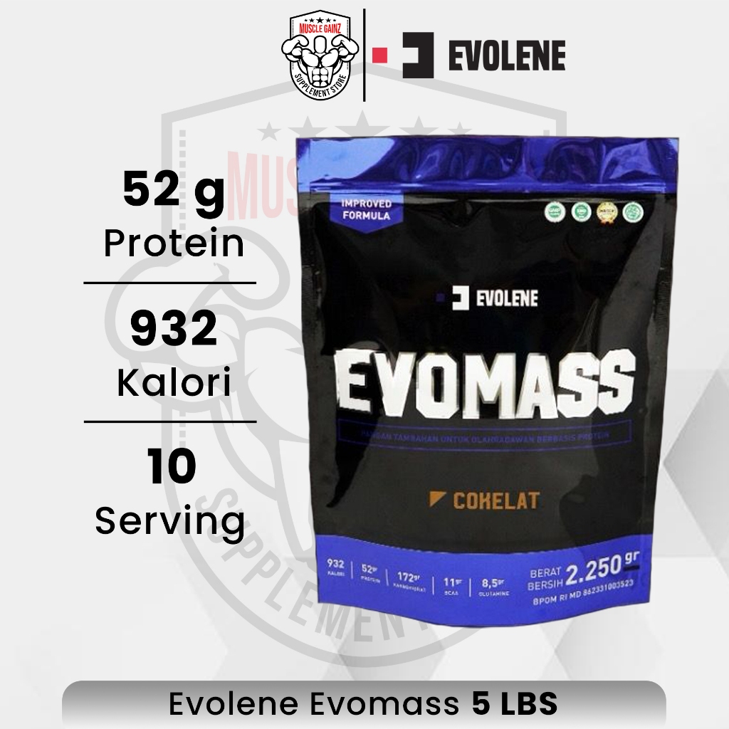 Jual Evolene Evomass 5lbs Evo Mass Gainer Penambah Berat Badan | Shopee ...