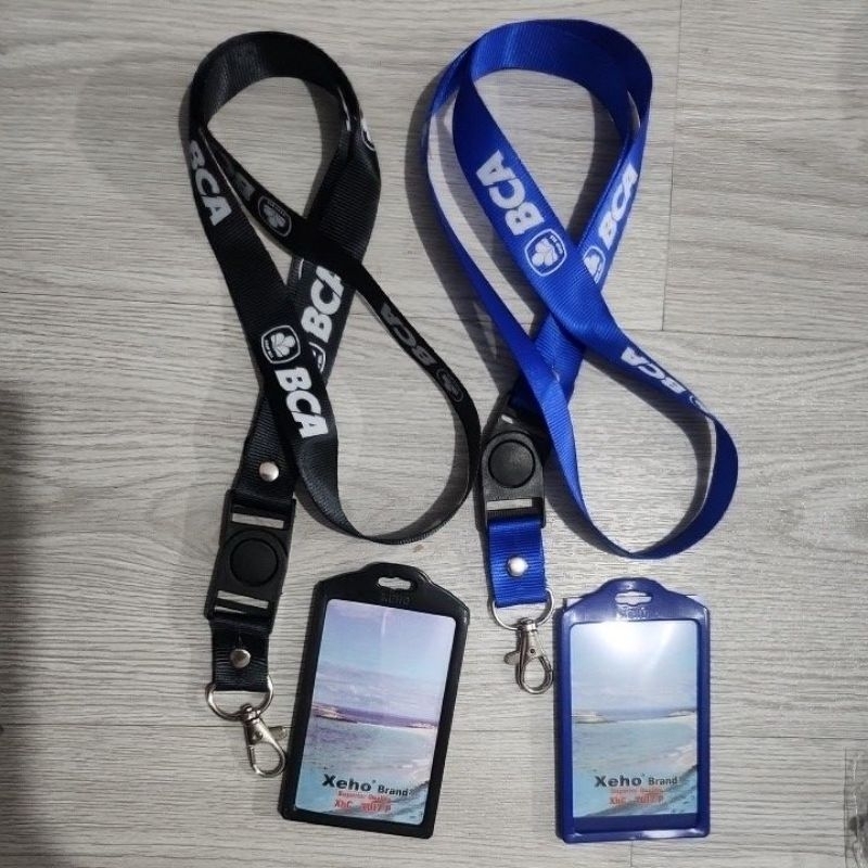 Jual BANK BCA Lanyard ID CARD/ (Paket Murah) tali dan xeho | Shopee ...