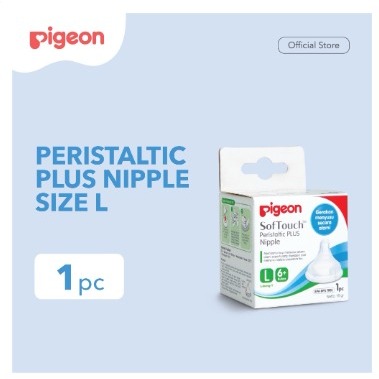 Jual PIGEON Dot WIDENECK Nipple Peristaltic PLUS S M L isi 1pc wide neck | Shopee Indonesia