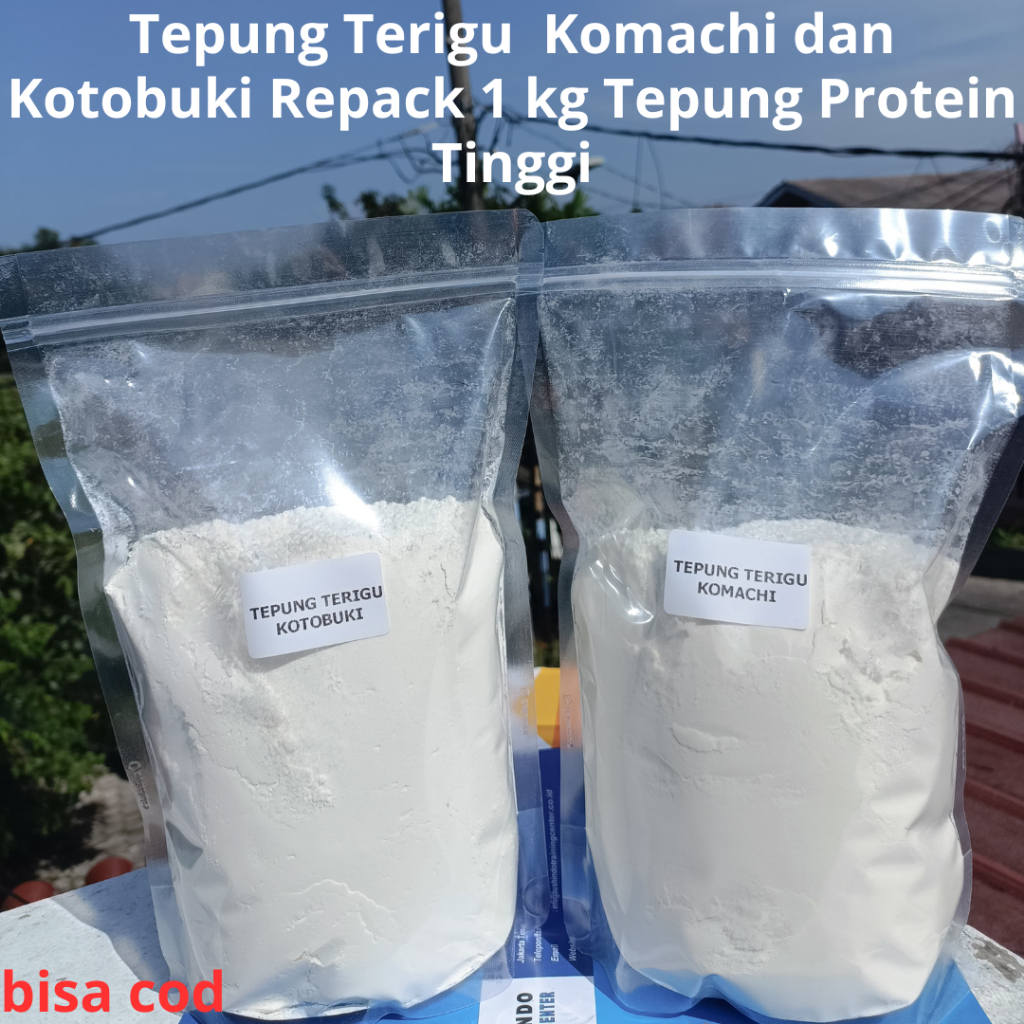 Jual Tepung Terigu Komachi dan Kotobuki Repack 1 kg Tepung Protein ...