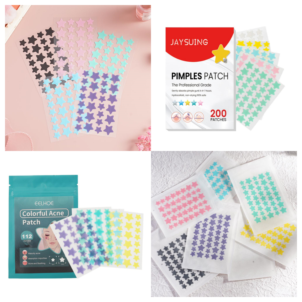 Jual EELHOE 4 Colors Star Shaped Acne Patches Cute Acne Pimple Beauty ...