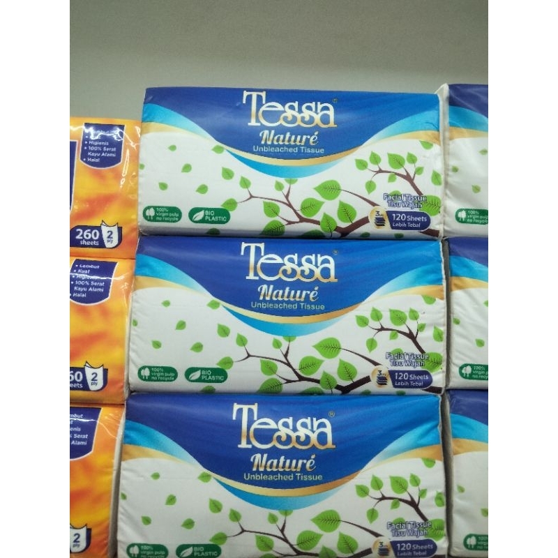 Jual Tissue TESSA NATURE UNBLEACHED FACIAL TISSUE 120 SHEET 3PLY ...