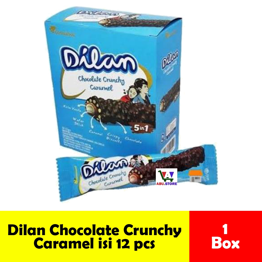 Jual Dilan Crunchy Choco Caramel Kemasan Box isi 12pcs | Shopee Indonesia
