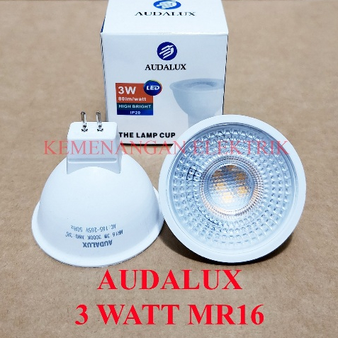 Jual AUDALUX LAMPU LED MR16 3 WATT 220V / LAMPU HALOGEN SOROT MANGKOK KAKI TUSUK 3W 3WATT 220 ...
