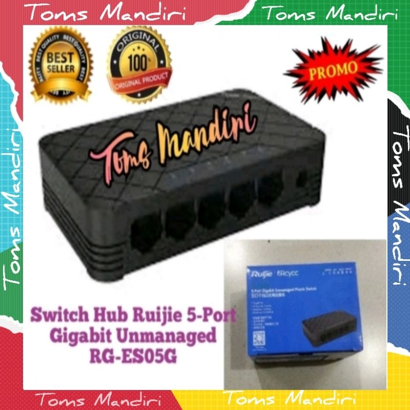 Jual Switch Hub Ruijie Reyee 5 Port Gigabit RG-ES05G Unmanaged | Shopee ...
