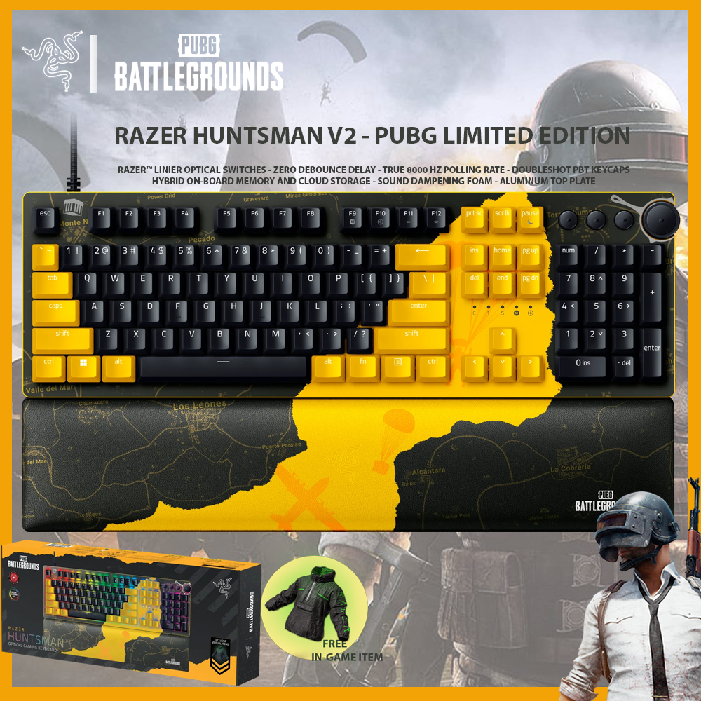 Jual Razer Huntsman V2 - PUBG Edition - Optical Switch Gaming Keyboard ...