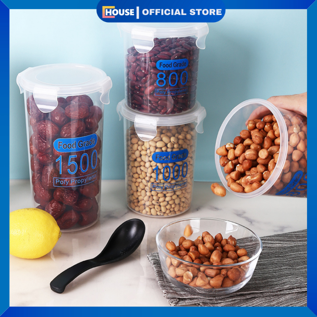 Jual [COD] Toples Tabung/ Toples Bulat/ Tempat Penyimpanan Makanan/ 600 ...