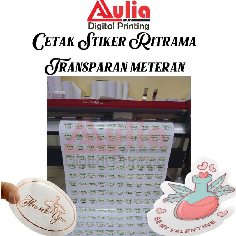 Jual Cetak Stiker Ritrama Transparan plus Laminasi Custom | Shopee ...