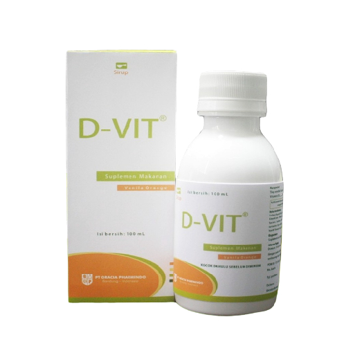 Jual D VIT D-VIT SIRUP 100 ML SUPLEMEN VITAMIN D3 ANAK VITAMIN DAYA ...