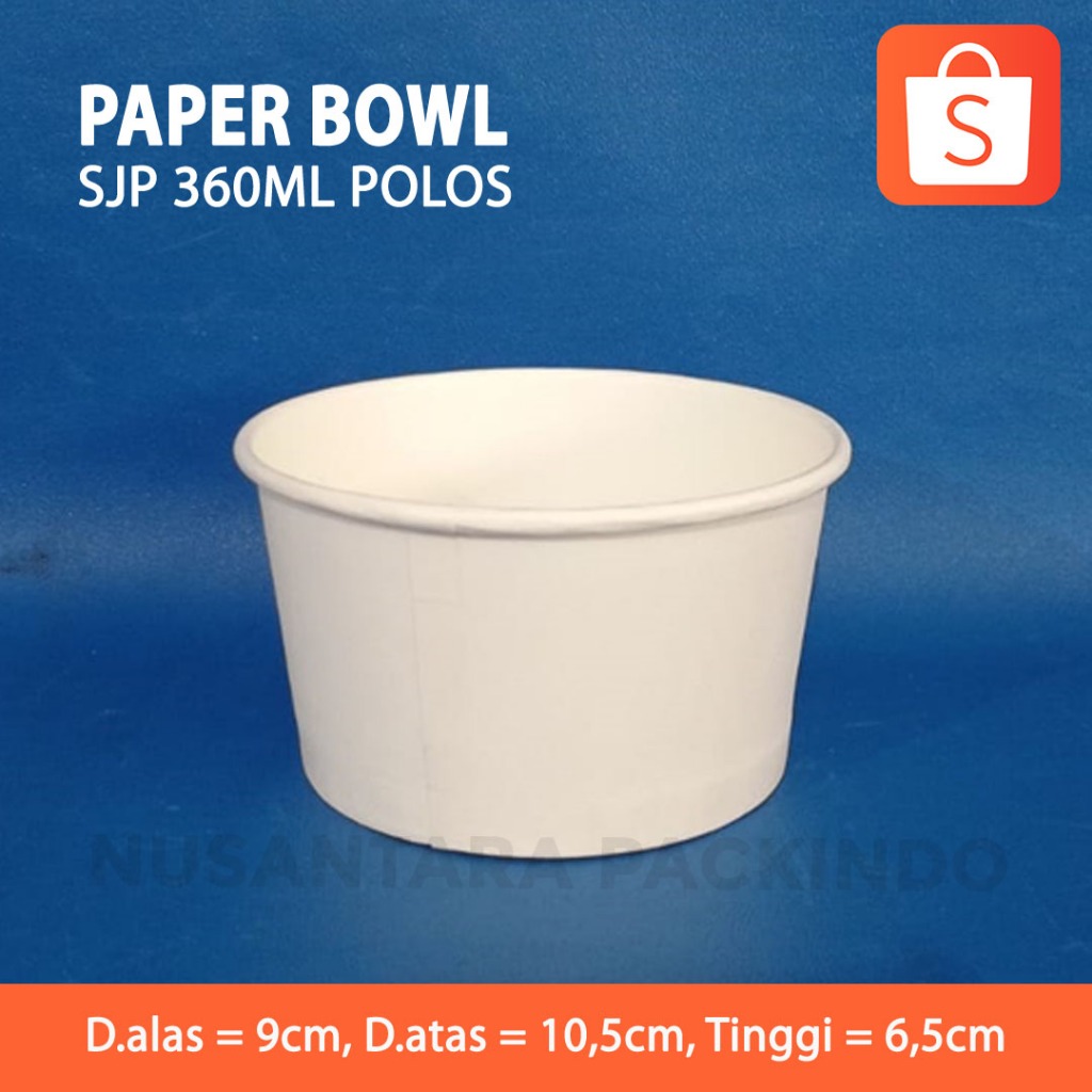 Jual Paper Bowl Sjp 360ml Polos Putih (25 Pcs) | Shopee Indonesia