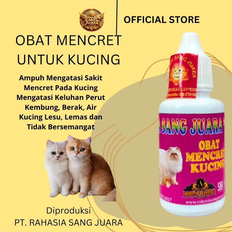 Jual OBAT MENCRET DAN DIARE PADA KUCING (KITTEN DAN DEWASA, NETTO 30 ML ...