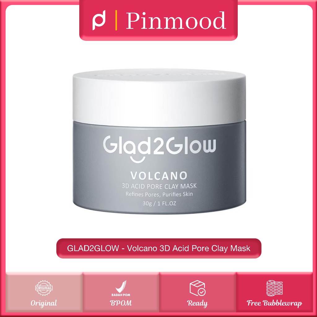 Jual GLAD2GLOW - VOLCANO 3D ACID PORE CLAY MASK ( 30 g ) - Makser ...