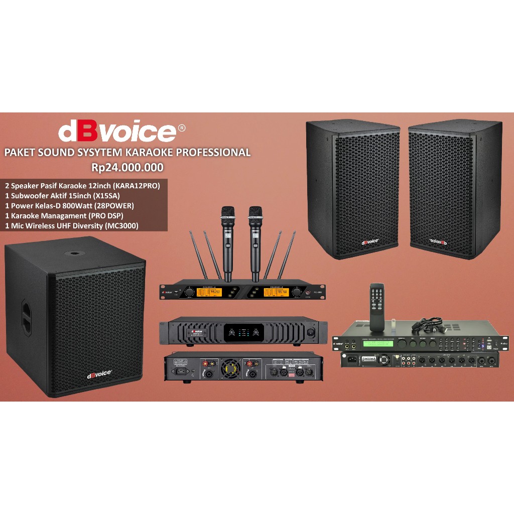 Jual MURAH Paket Sound System Karaoke Professional by dBvoice ORIGINAL ...