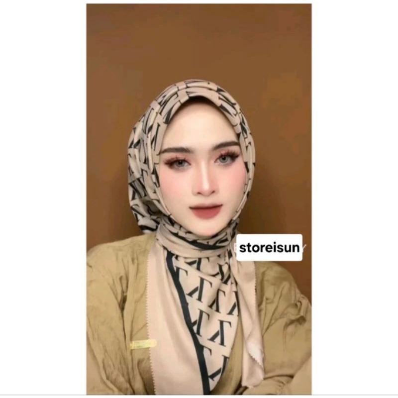 Jual Monogram Pattern Scraf LY Jilbab Voal Branded VH Premium Kerudung ...