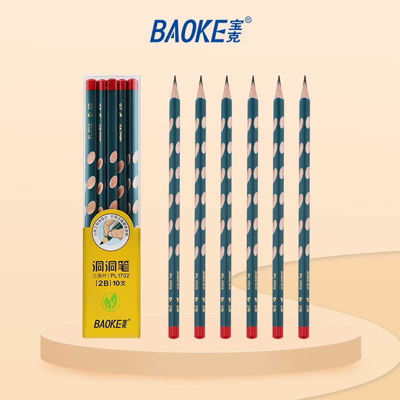 Jual BAOKE Pensil 2B/Segitiga Bentuk Siswa Grafit Pensil Ujian Isi 10 ...