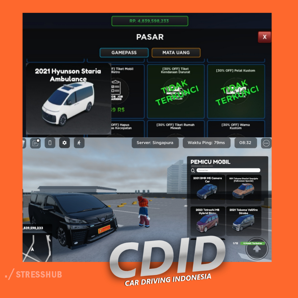 Jual CDID Car driving Indonesia Roblox Berisi 4 Mobil Limited dan 2 ...