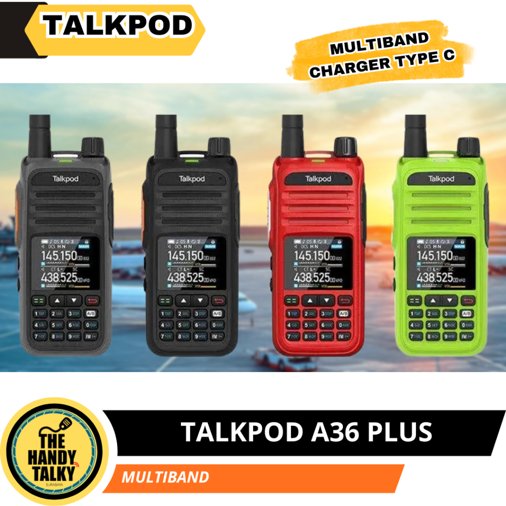 Jual TALKPOD A36 PLUS A36P MULTI BAND HT AIRBAND VHF UHF 350 400 Mhz ...