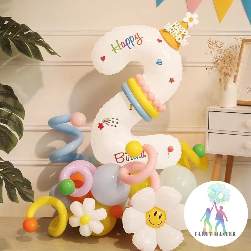 Jual Balon dekorasi birthday ulang tahun anak standing daisy bunga set ...