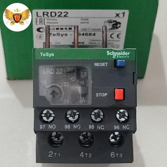 Jual Thermal Overload Relay Schneider TOR LRD22 LRD 22 16A - 24A 16 A ...