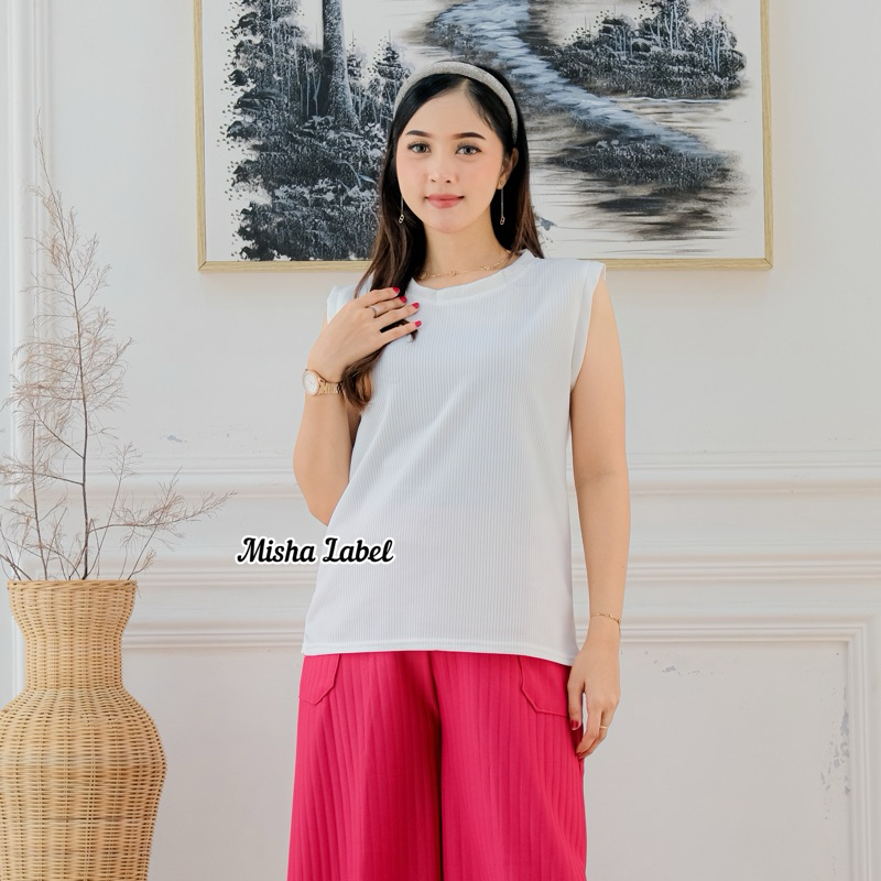 Jual (PREMIUM) Inner Tanpa Lengan Bahan Knit Mango Premium By Misha ...