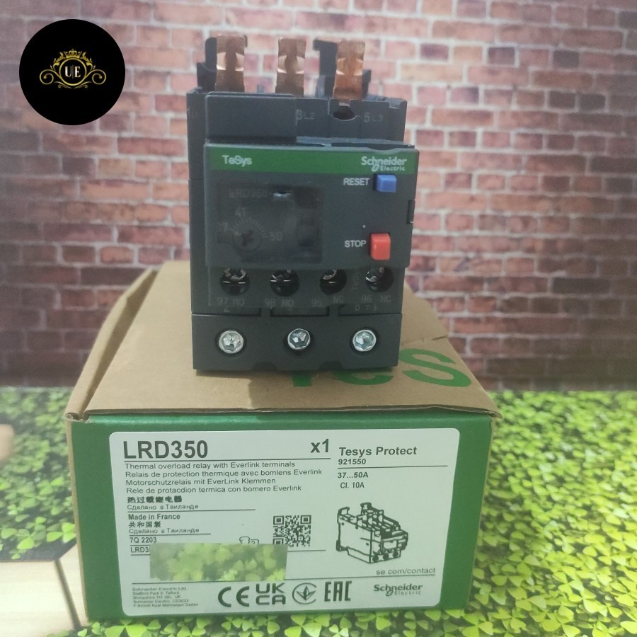 Jual Thermal Overload Relay TOR Schneider LRD350 LRD 350 Tesys 37A-50A ...