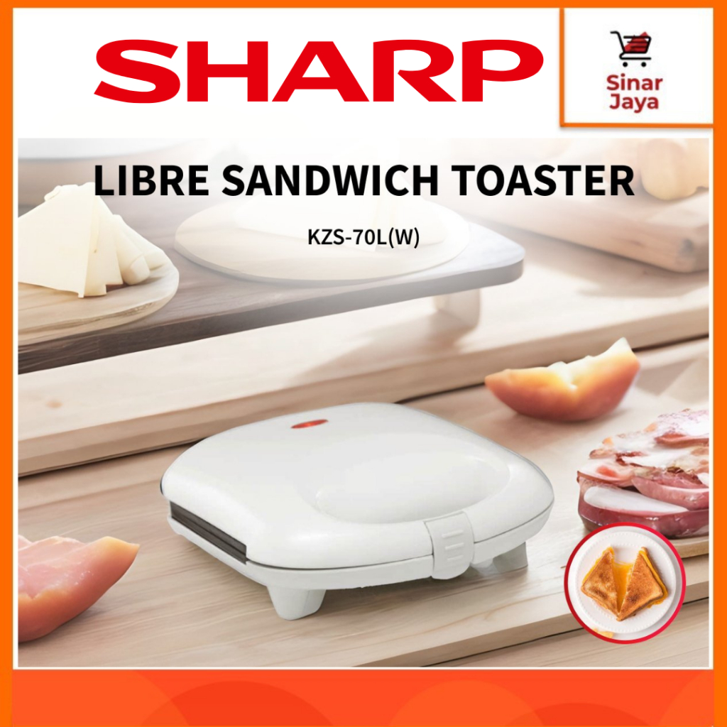 Jual SHARP KZS-70 LW Sandwich Toaster / Pemanggang Roti 700 W (Anti ...