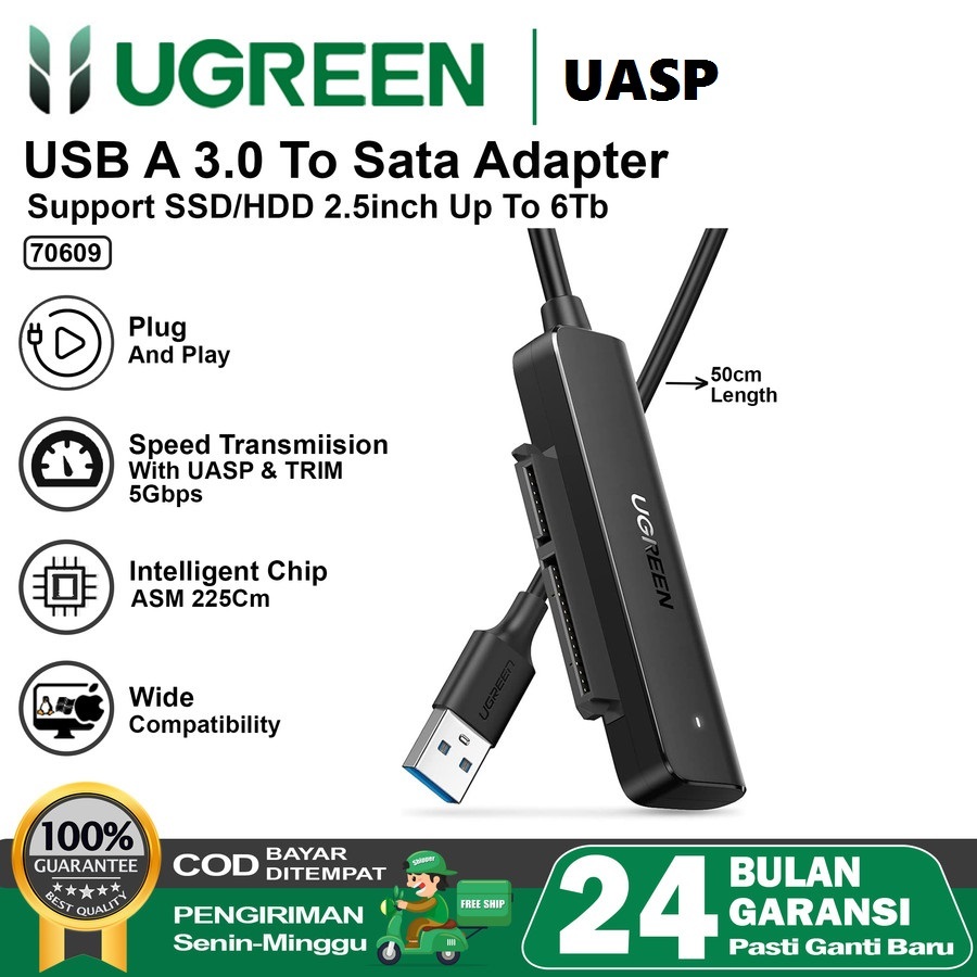 Jual Ugreen UASP USB 3.0 to SATA | Shopee Indonesia