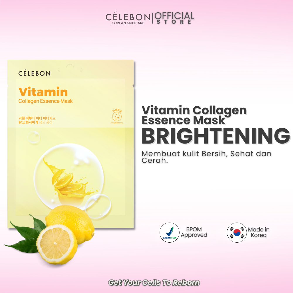 Jual CELEBON - Vitamin Essence Collagen Mask | Masker Essence Kolagen ...