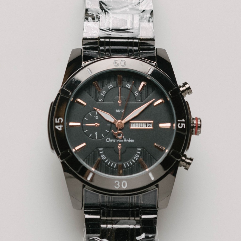 Jual Jam Tangan Rantai Pria Christyan Arden DAYDATE MONOCHROME EDITION ...