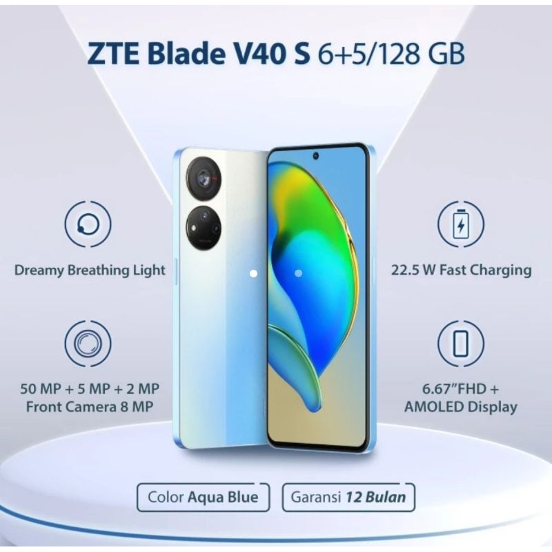 Jual ZTE Blade V40s 6/128 NFC FHD Amoled 50mp Resmi | Shopee Indonesia