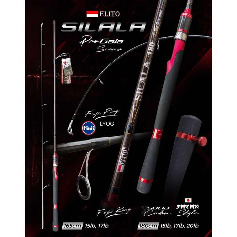 Jual Joran Elito Silala Pro Galatama Series Carbon Solid Fuji 165 180 ...