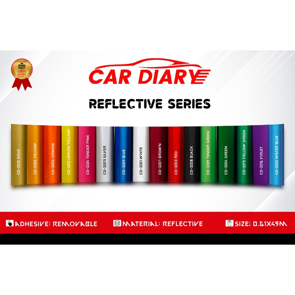 Jual BAHAN STICKER REFLEKTIVE CAR DIARY L 61 CM X P 50 CM / STIKER ...