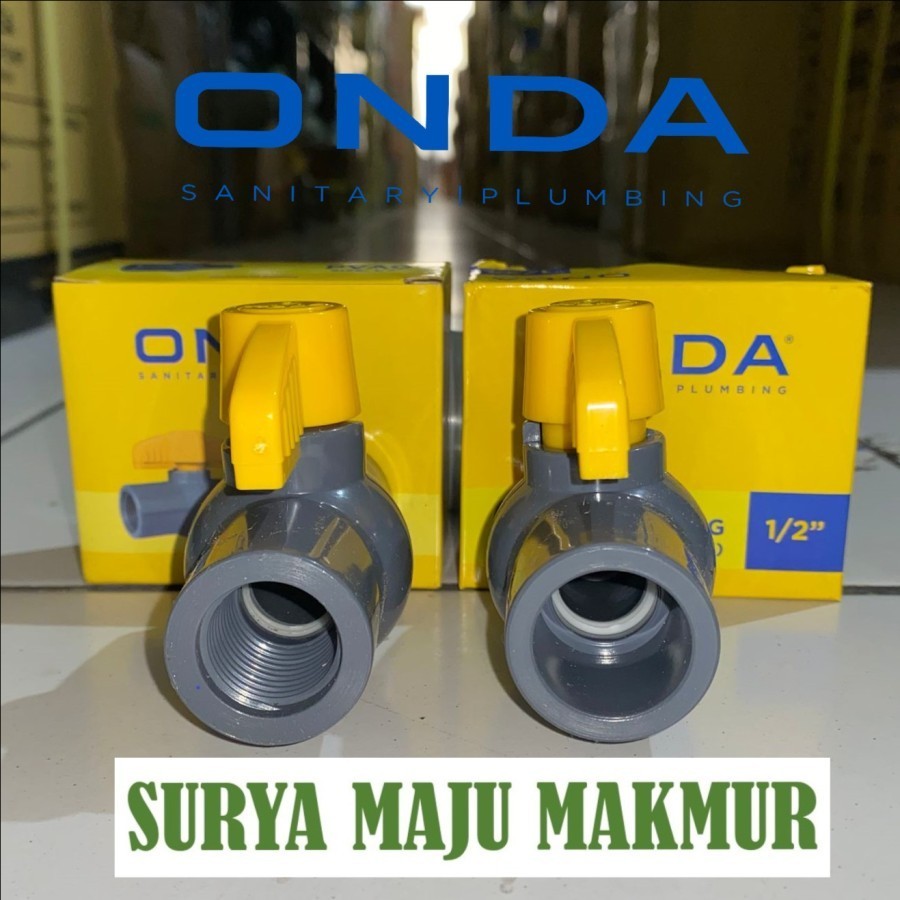 Jual BALL VALVE 1 INCH ONDA BALL VALVE DRAT 1 INCH PVC BALLVALVE THREAD ...