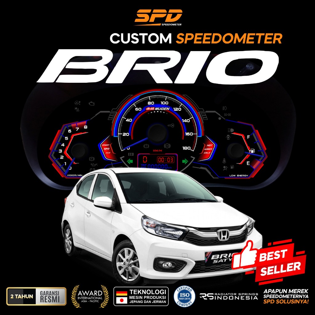 Jual CUSTOM PANEL SPEEDOMETER HONDA BRIO FACELIFT - SPD SPEEDOMETER ...