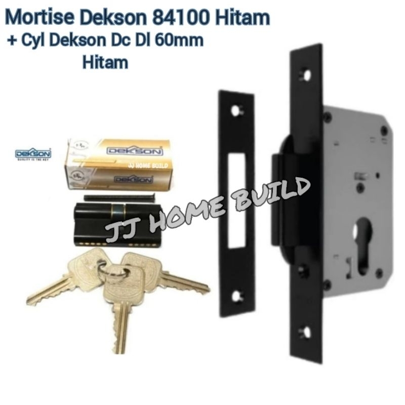 Jual Mortise Lock DEKKSON MTS SLD DL 84100 MATT BLACK / Kunci Mekar ...