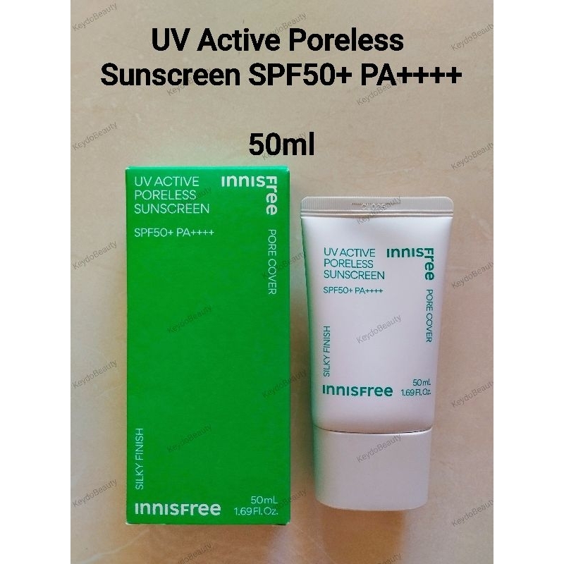 Jual Innisfree UV Active Poreless Sunscreen SPF50+ PA++++ 50ml(Exp 2027/10)(Baru) | Shopee Indonesia
