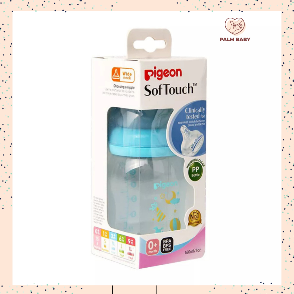 Jual Pigeon SofTouch Peristaltic Plus PP Clear Wide Neck Bottle 160ml | Shopee Indonesia