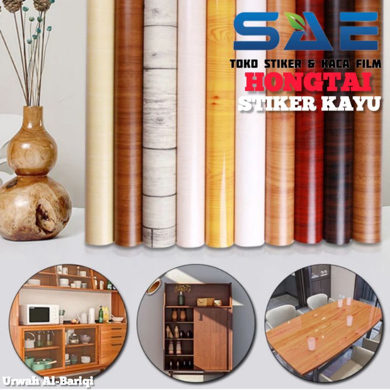 Jual Wallpaper Sticker Kayu Meja Lemari Pintu Triplek Pvc Lantai ...