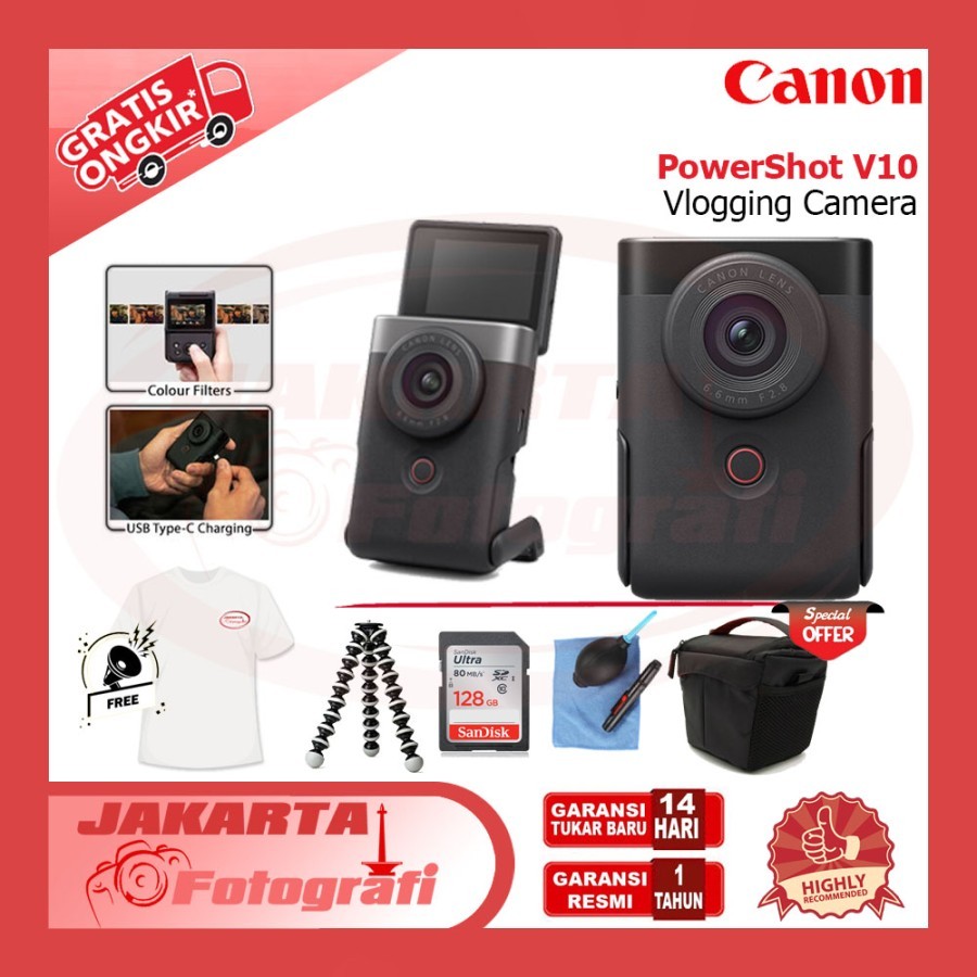 Jual Canon PowerShot V10 Vlog Camera | Shopee Indonesia