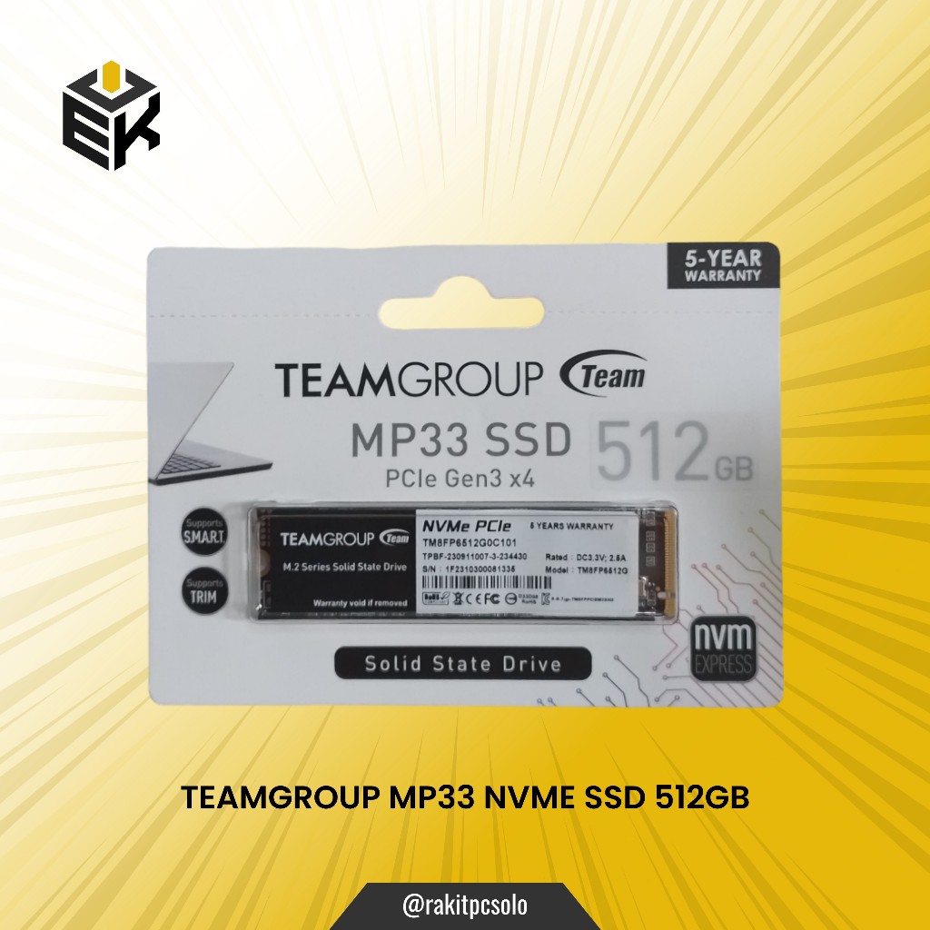 Jual SSD Team MP33 M.2 2280 NVME 256GB 512GB 1TB - PCIe Gen3 x4 | Shopee Indonesia