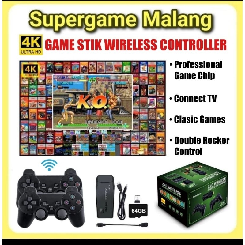 Jual Game Stick 4K Gen 2 HD TV Console Gen2 Retro Tv Video Wireless ...