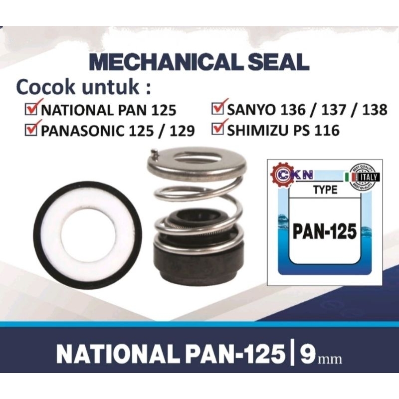 Jual MECHANICAL SEAL POMPA AIR NATIONAL 125 / GP 125 SIL MEKANIK NASIONAL NAT 125 SPAREPART ...