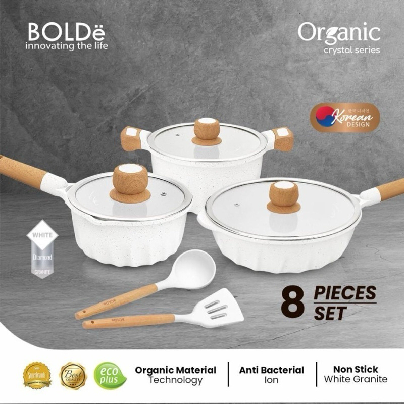 Jual BOLDe ORGANIC CRYSTAL SERIES - BOLDe Panci Set 8pcs | Shopee Indonesia