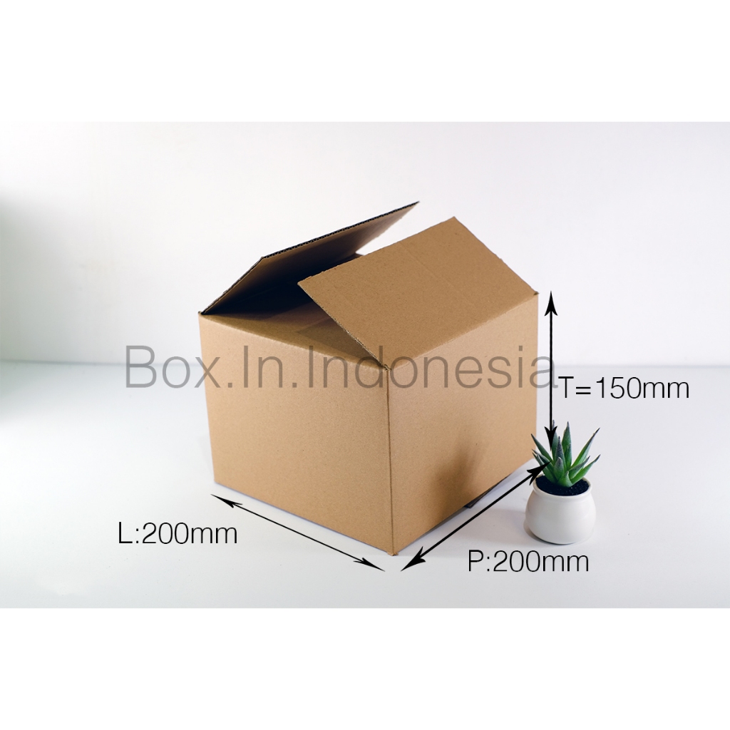 Jual ECER Kardus Baru 20x20x15 cm Box Dus Coklat Packing Polos | Shopee ...