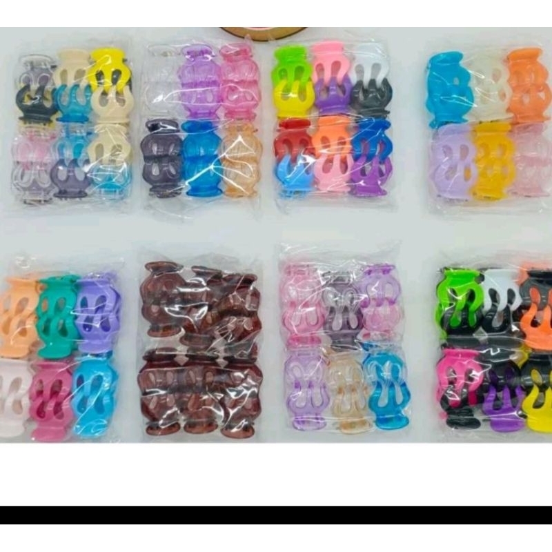 Jual jepit rambut jedai medium isi 12 pcs ukuran 3 cm multiwarna | Shopee Indonesia