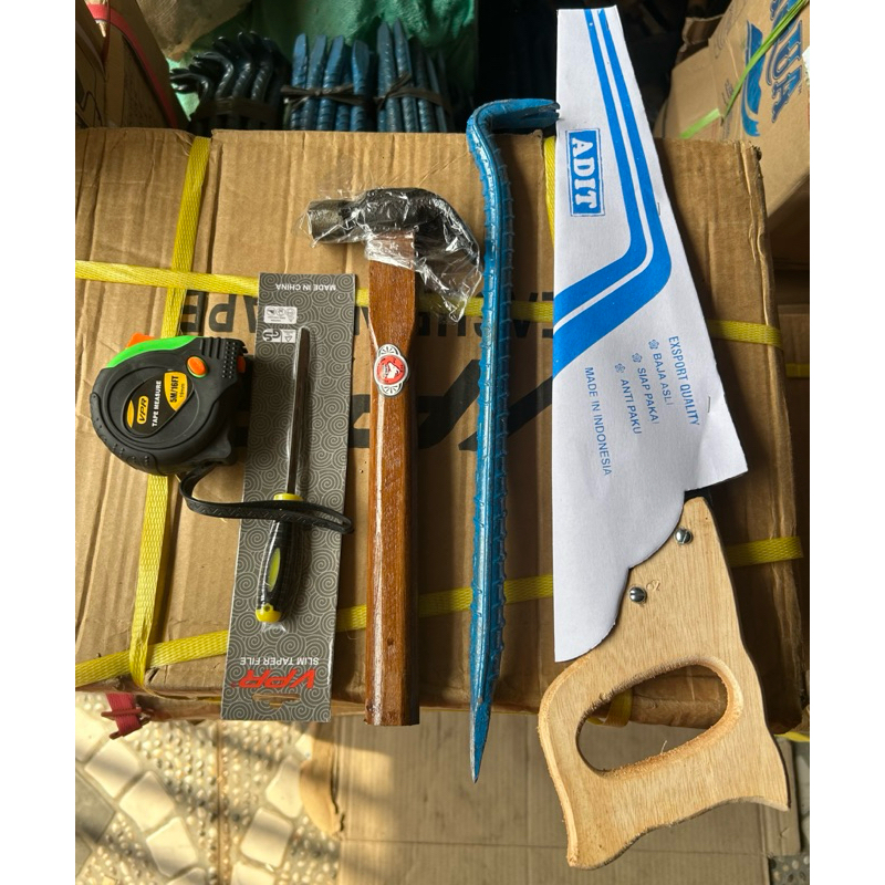 Jual Paket Lengkap Hemat Alat Pertukangan Isi 5 - Set Alat Pertukangan ...